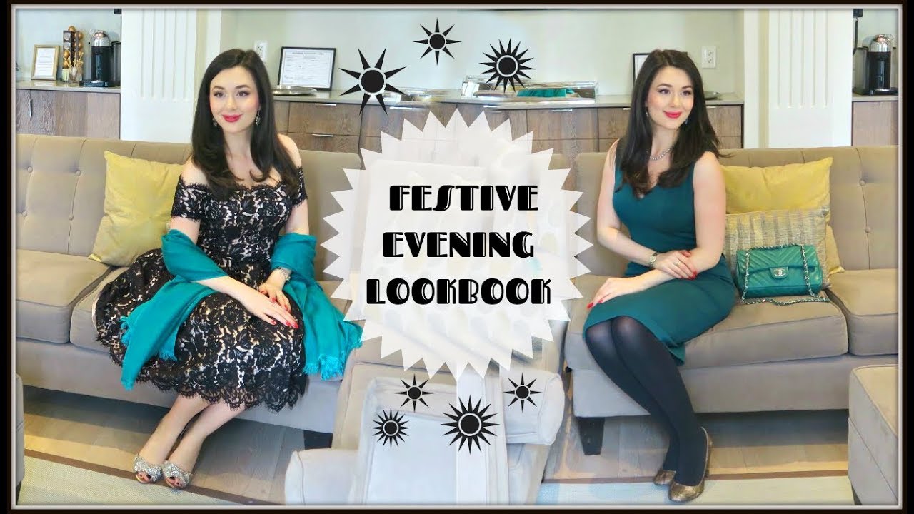 5 FESTIVE EVENING OUTFITS - YouTube