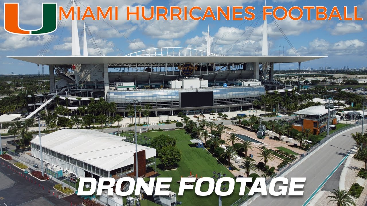 Miami Hurricanes Football Hard Rock Stadium | 4K Drone Footage | Miami ...