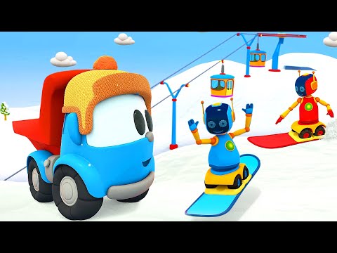 Çizgi film! Küçük Kamyon Leo teleferik yapıyor! Bebek videoları!
