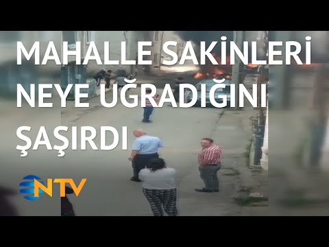@NTV Evlerinin önüne uçak düşen mahallelinin panik anları