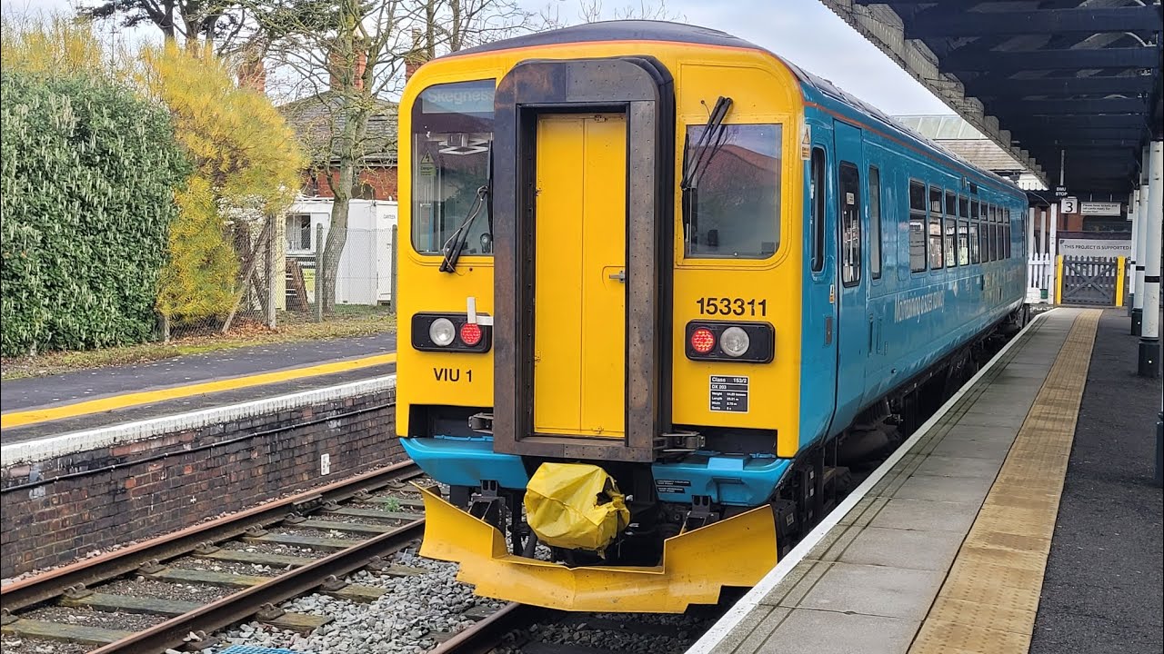 Network Rail inspection car 153311 leaving Skegness for derby etc via ...