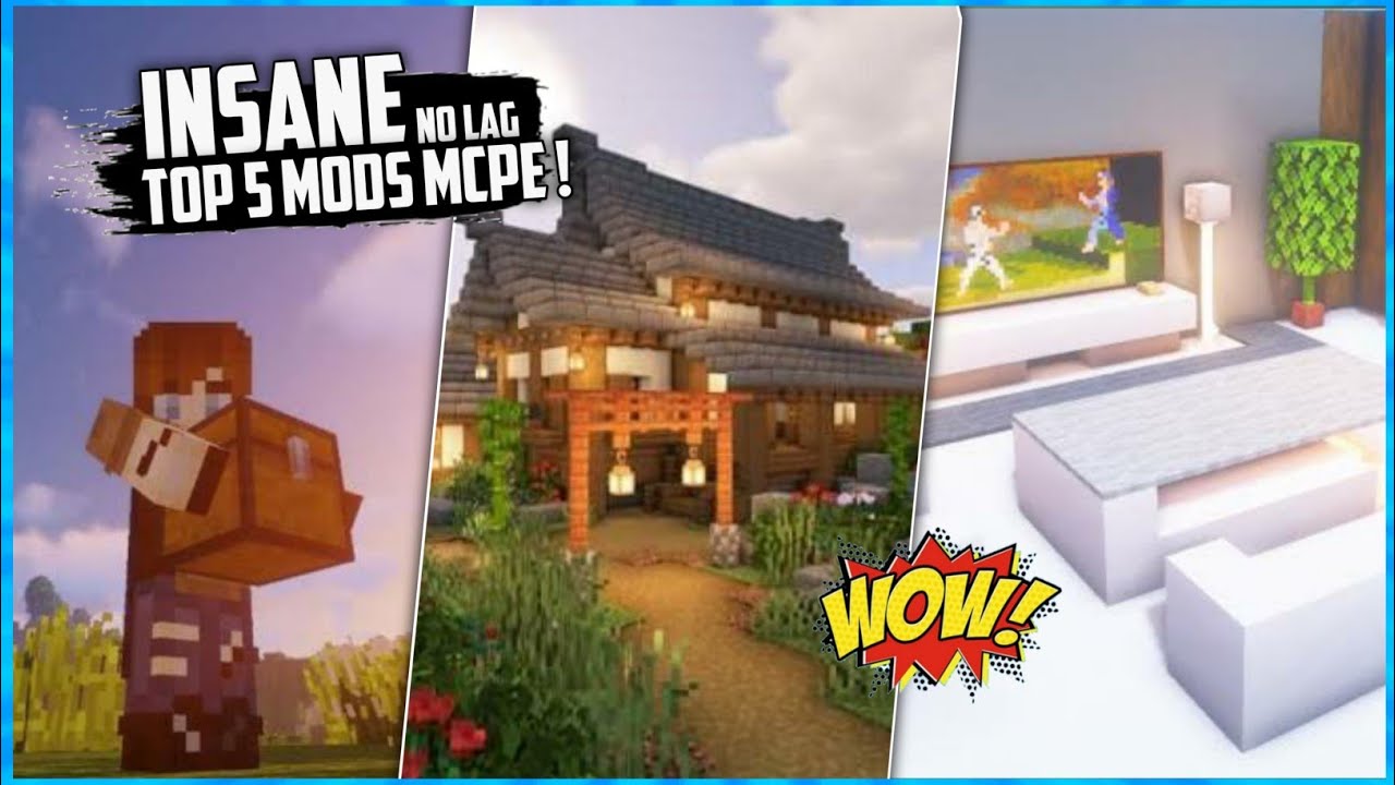TOP 5 REALISTIC MOD-ADDON MINECRAFT PE [1.20+] IN 1GB 2GB 3GB ANDROID ...