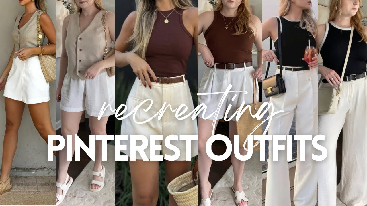 RECREATING PINTEREST PHOTOS + OUTFITS *aesthetic* | SPRING 2024 CASUAL ...