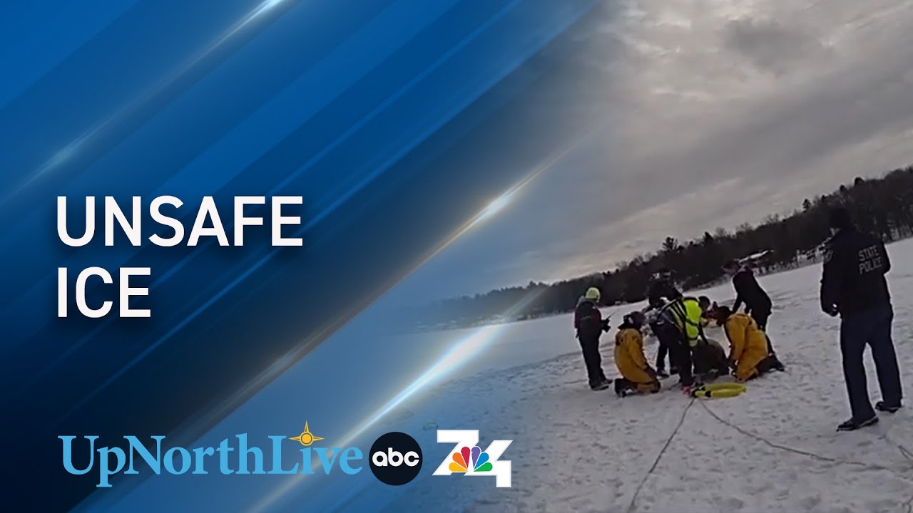 Unsafe ice on Grand Traverse County lakes leads to multiple rescues - YouTube