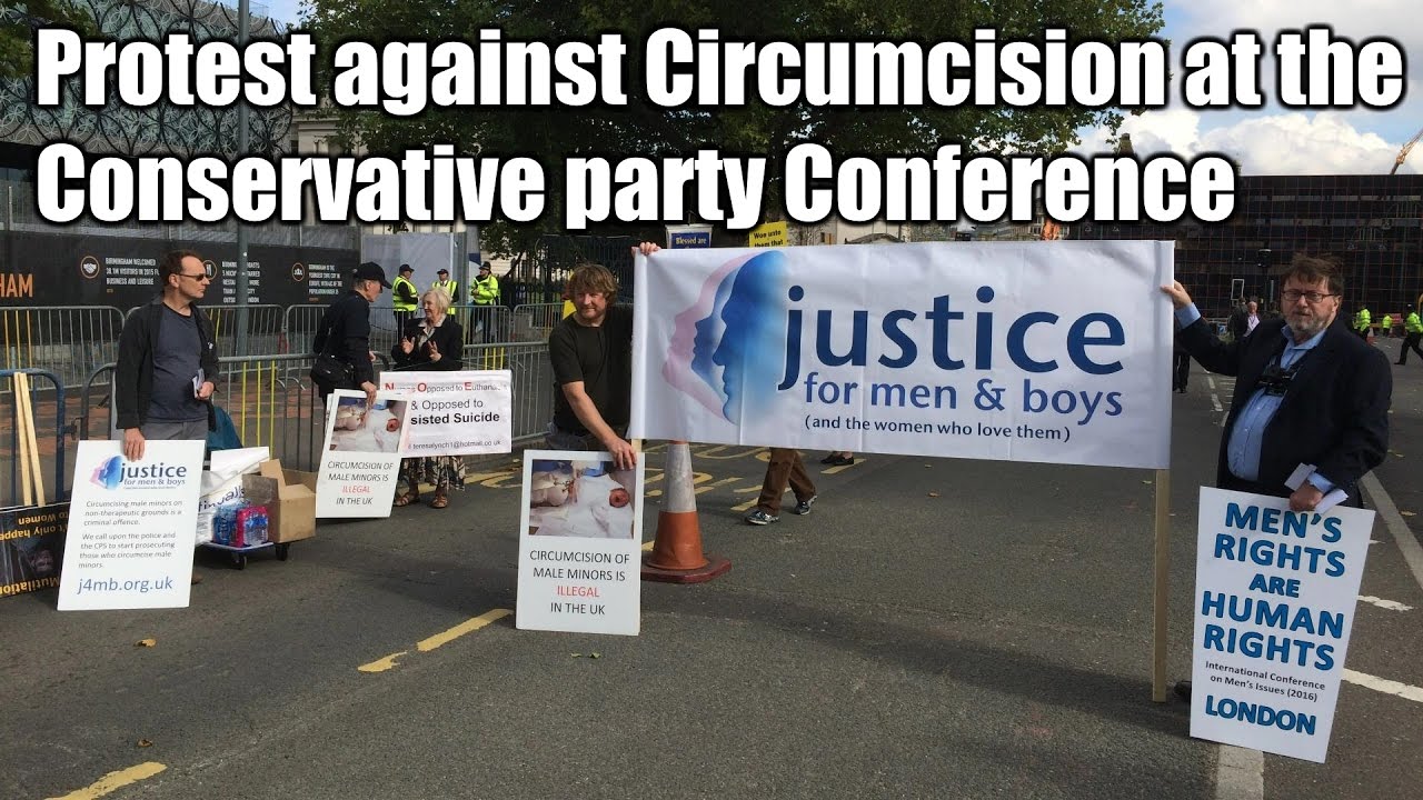 Protest against Circumcision at the Conservative party Conference - YouTube
