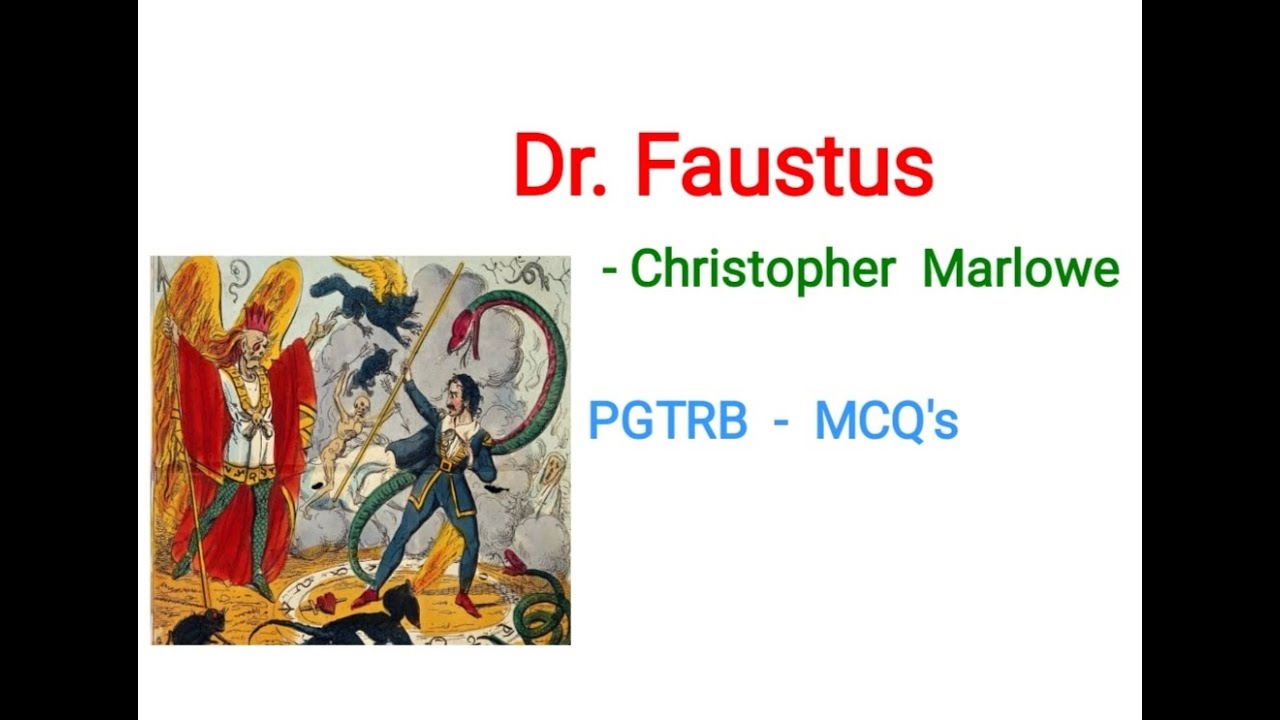 Dr. Faustus - Christopher Marlowe - MCQ's - PGTRB - unit 1 - YouTube