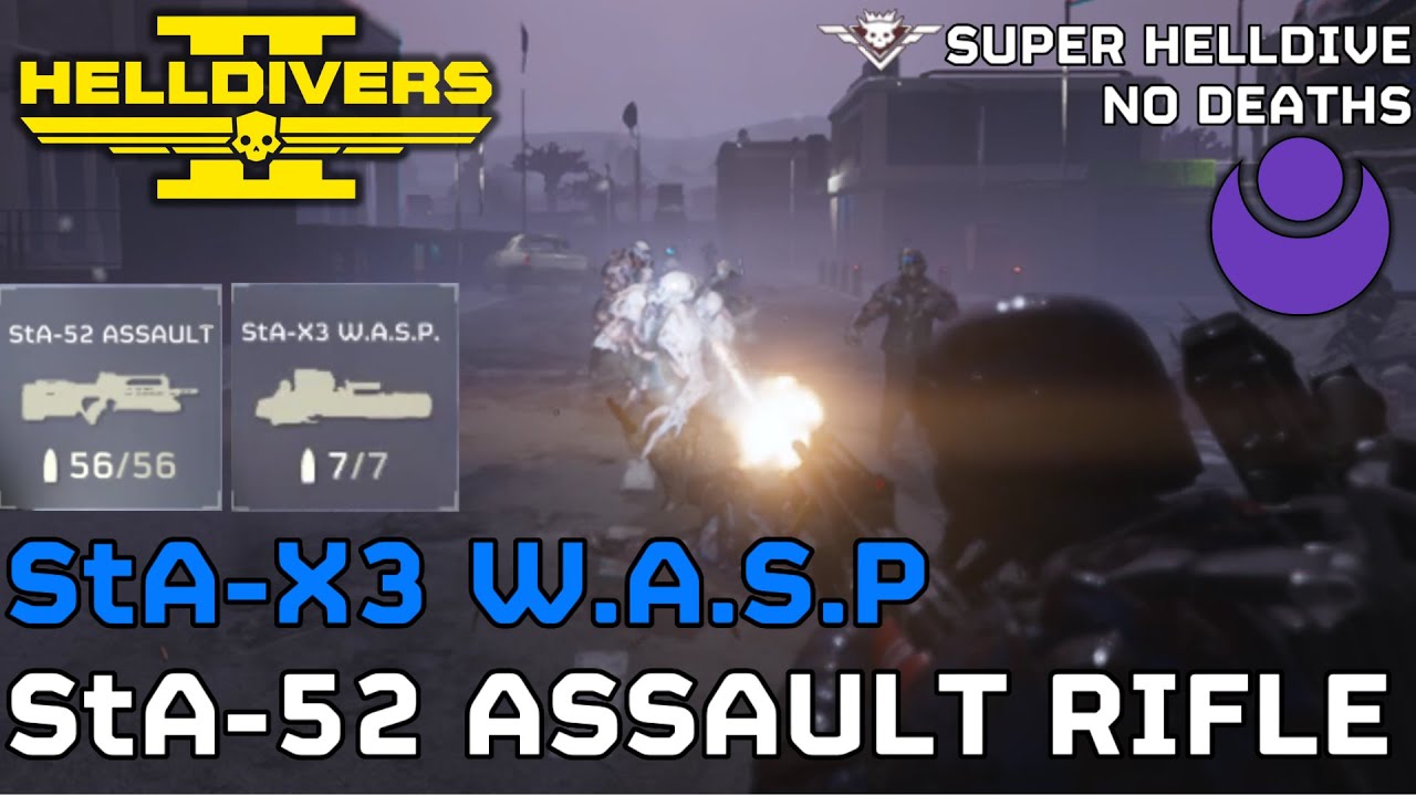 KILLZONE StA-52 Assault Rifle & StA-X3 W.A.S.P Gameplay | HELLDIVERS 2 ...