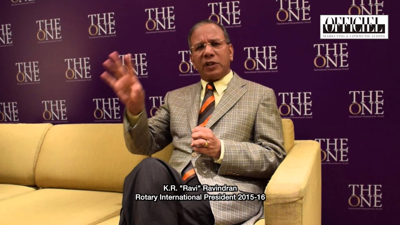 K.R. "Ravi" Ravindran, Rotary International President 2015-16 - YouTube