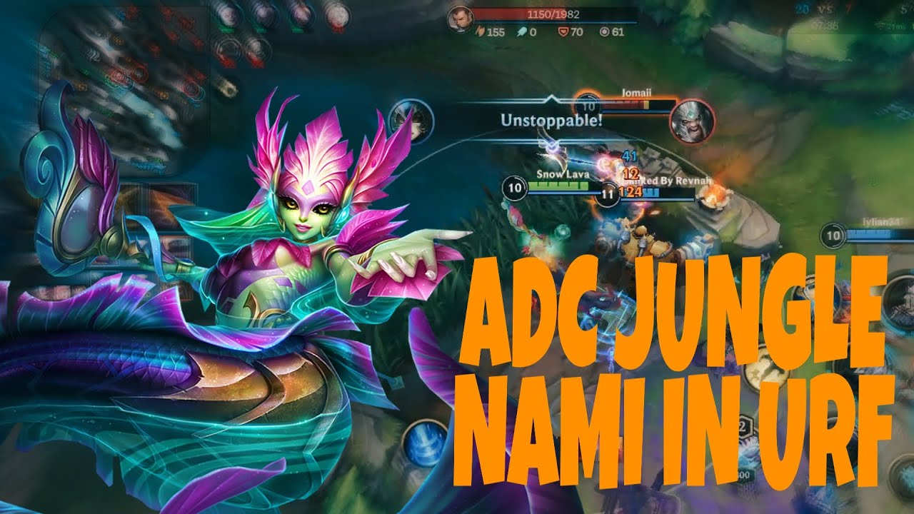 ADC (Attack Damage Carry) Jungle Nami in Urf - YouTube