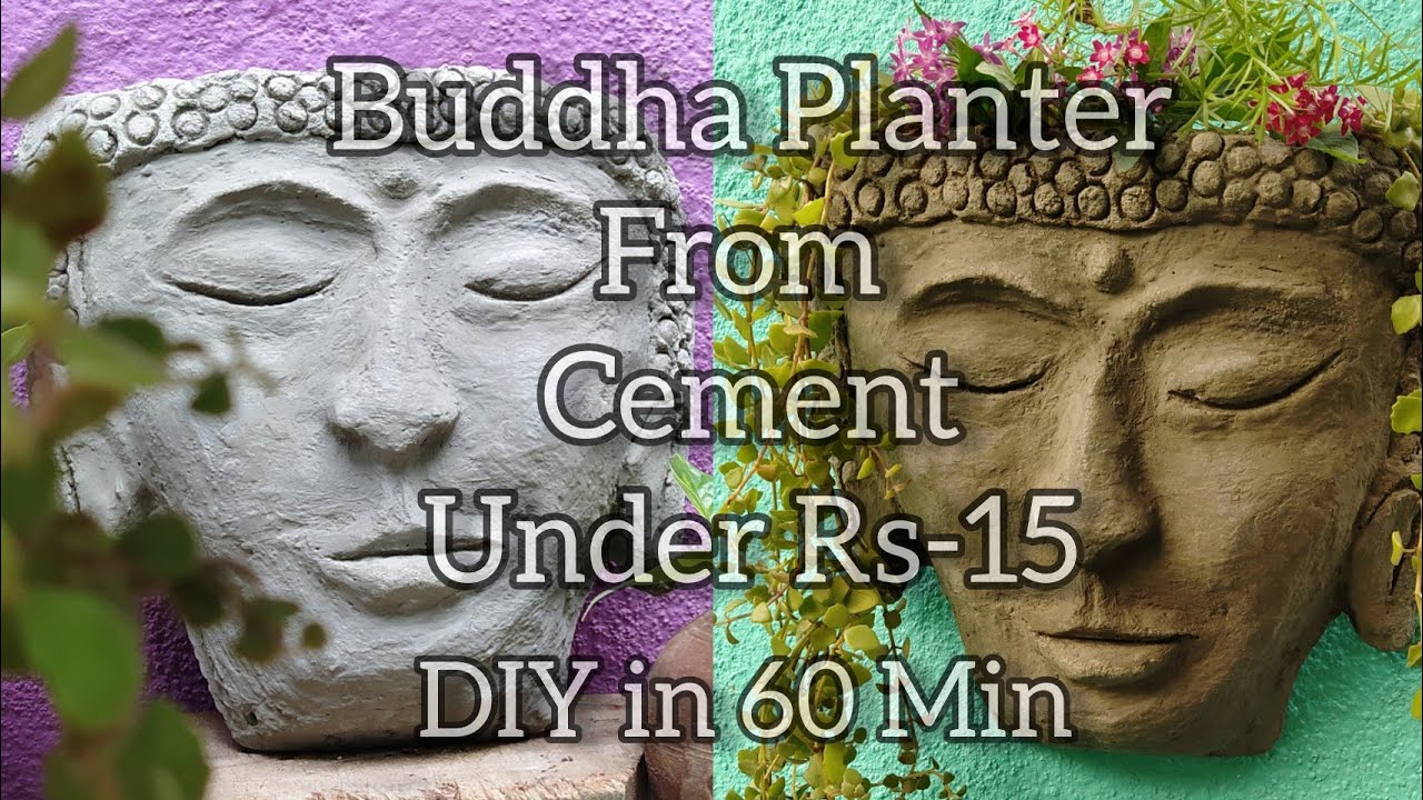 DIY Buddha Wall Planter in 60 Min | Step by Step Tutorial | Wall ...