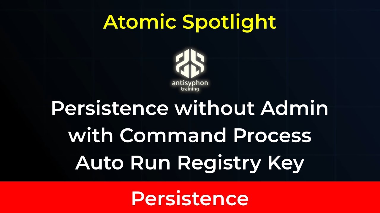Atomic Spotlight: Persistence with Command Process Auto Run Registry ...