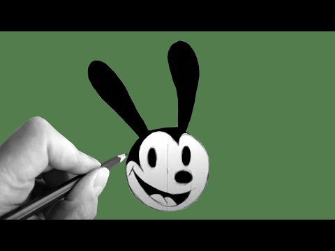 How to draw Oswald the Lucky Rabbit's Head - YouTube