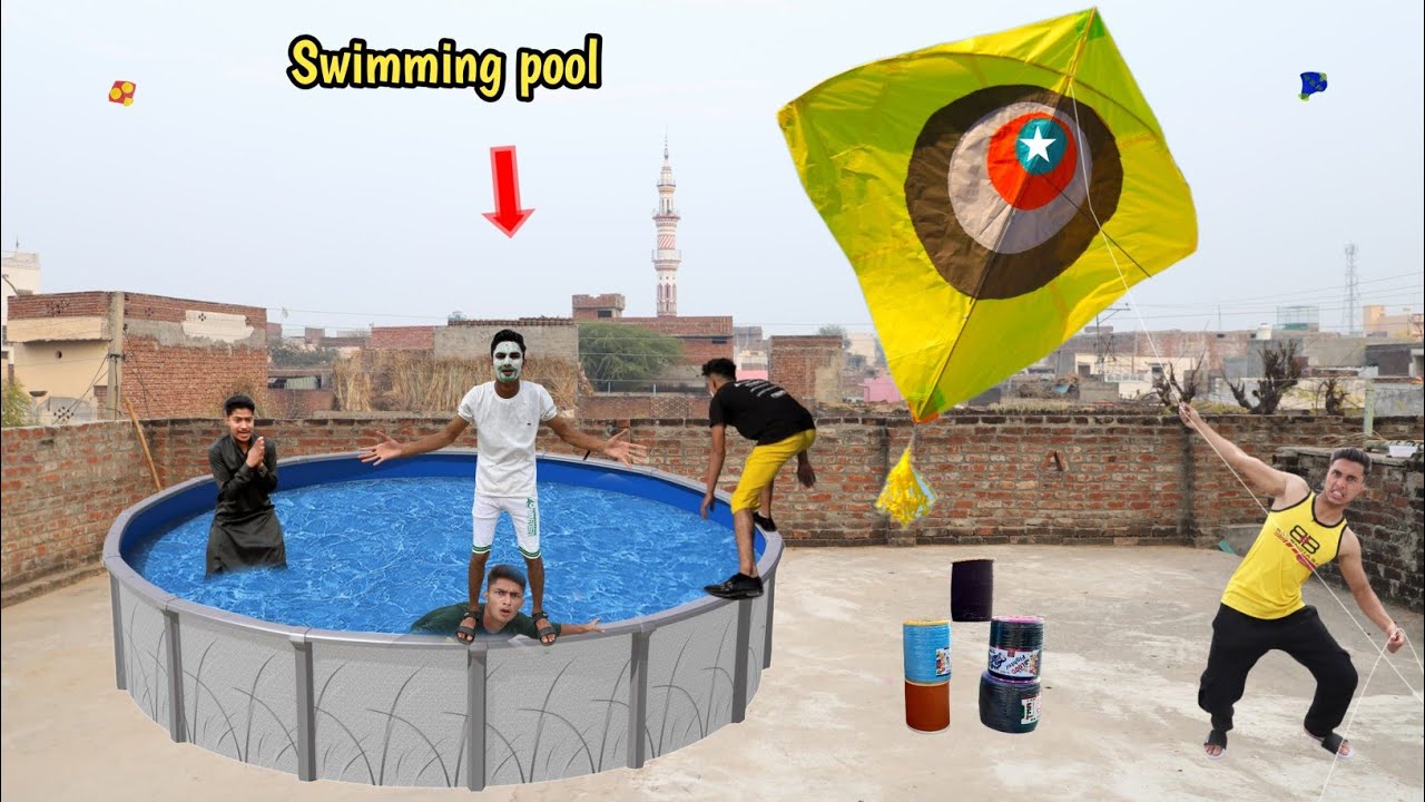 Kite Flying Abubakar Vs Make Swimming Pool - YouTube