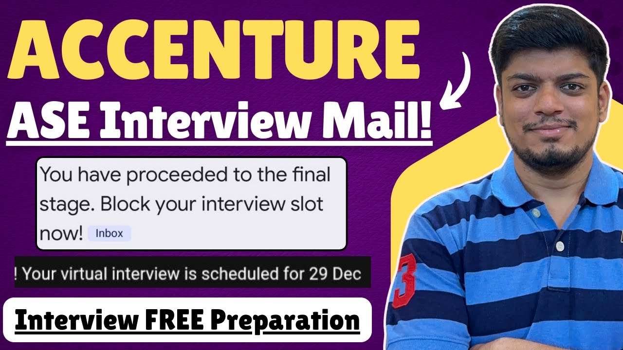 🔥Accenture Interview Slot Mail Out! | Accenture ASE Interview Out ...
