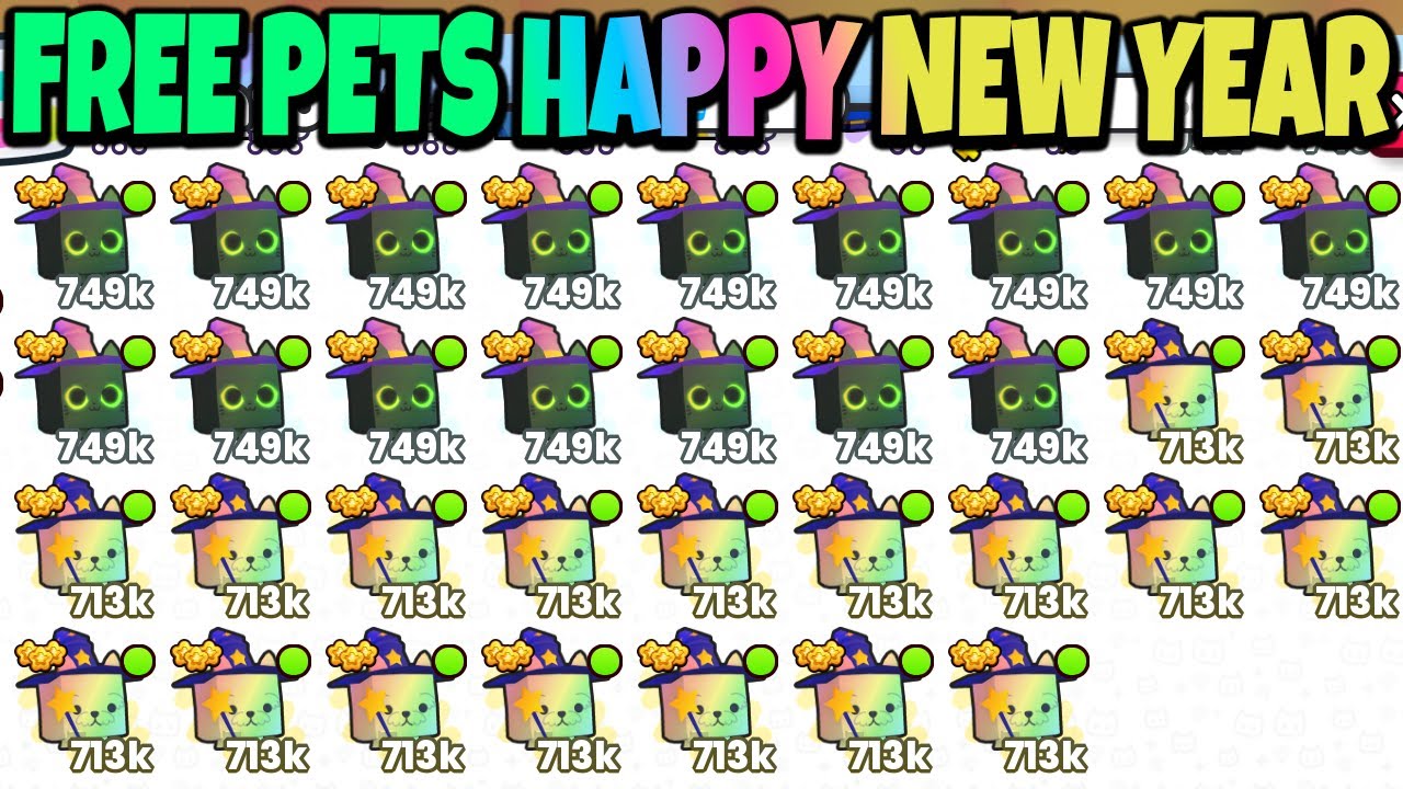 🔴PET SIMULATOR 99 HAPPY NEW YEAR UPDATE FREE PETS GIVEAWAY LIVE - YouTube