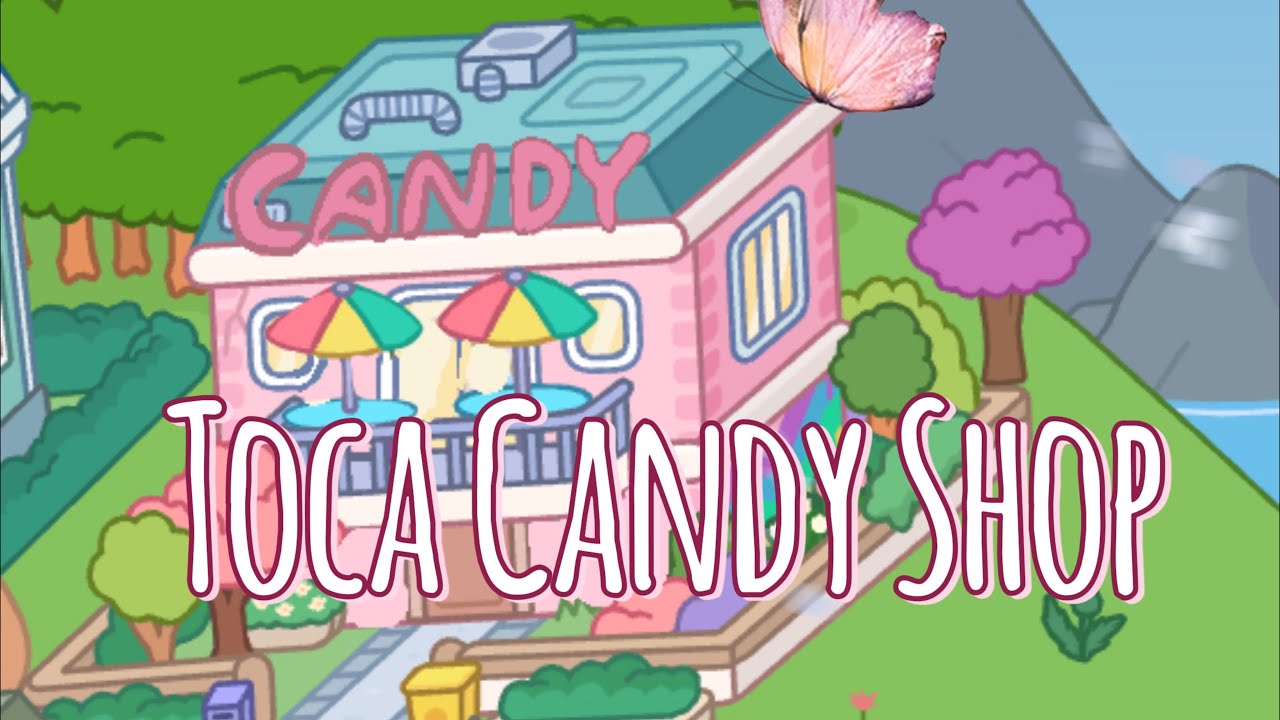 Toca Boca Candy Shop Design! Free to copy 🧁🤍🩷 Speed Build - YouTube