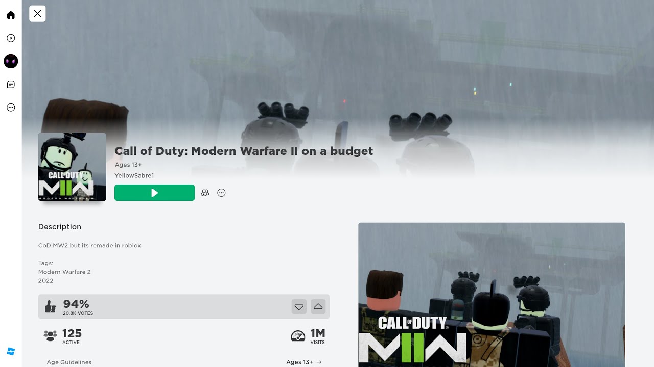 Call Of Duty Modern Warfare 2 On a Low Budget(Roblox) - YouTube