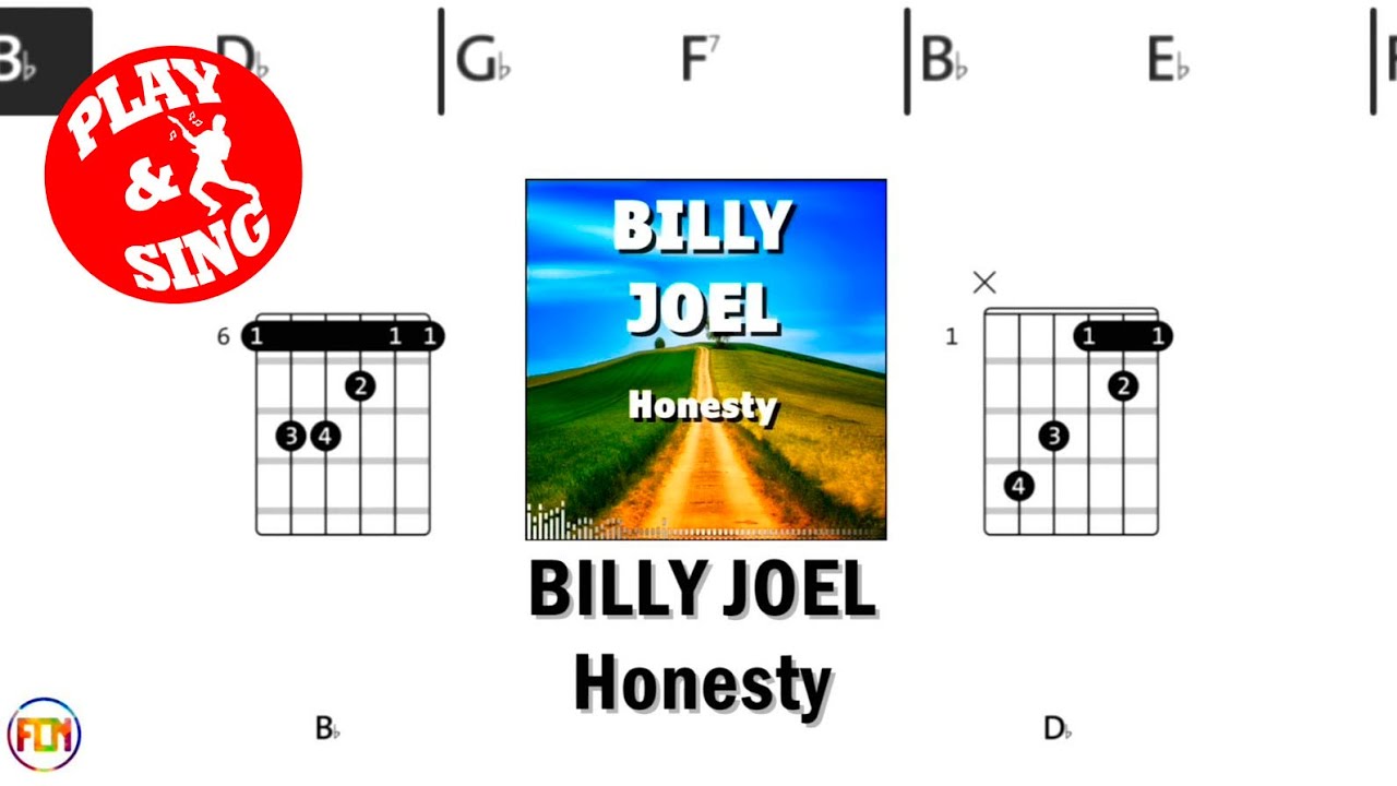 BILLY JOEL Honesty FCN GUITAR CHORDS & LYRICS - YouTube