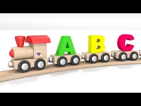 ABC song for children. Nursery rhymes for babies. Trains cartoons for ...
