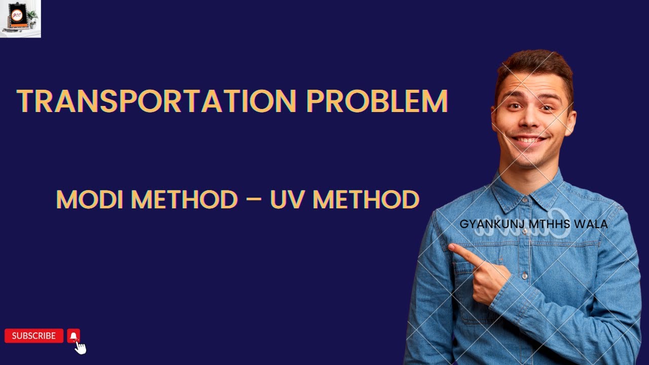 (Lect-05)/MODI Method – UV Method in TRANSPORTATION PROBLEM //B.Sc ...