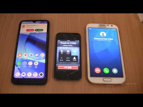 Incoming call & Outgoing call at the Same Time Samsung Note 2 Miui+ Realme c30s+iPhone 4S 64 GB