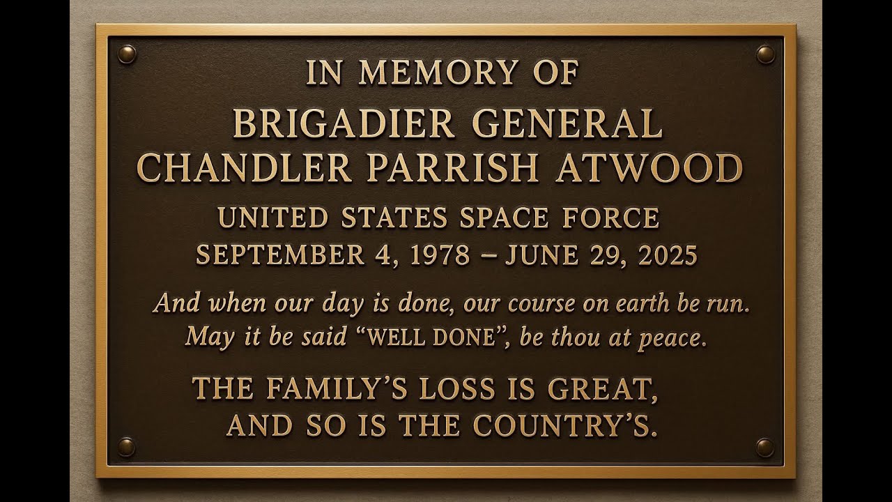 Brigadier General Chandler Parrish Atwood Memorial Ceremony 18 Jul 2025 ...