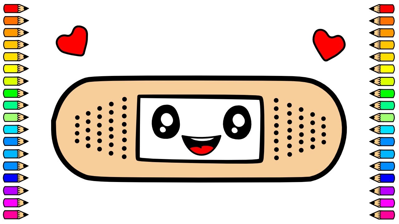 Cómo Dibujar Tirita Kawaii paso a paso / Dibujo de Tirita fácil / How ...