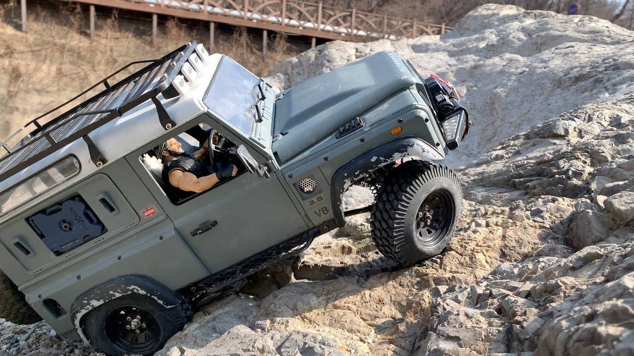 1/10 Scale RC : Custom hard body Defender(D90) KAHN Off-road Driving 25 ...