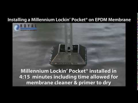Installing Lockin' Pocket on EPDM Membrane - YouTube