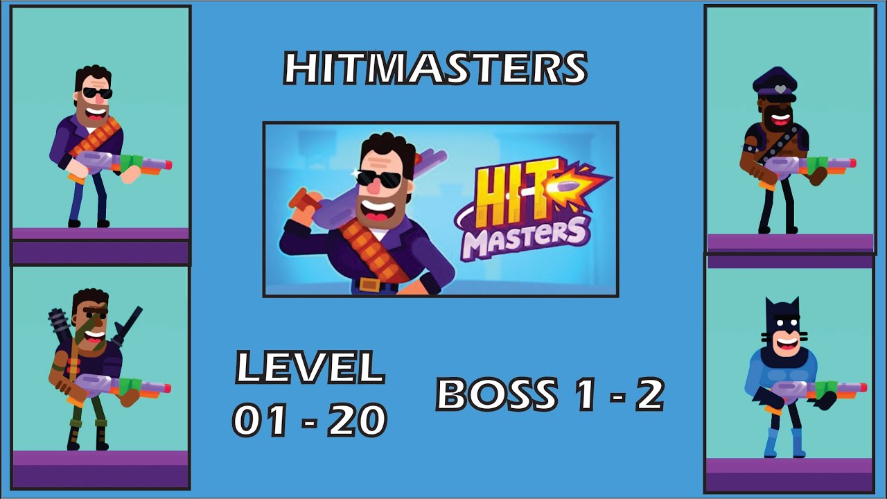 Hitmasters Gameplay Walkthrough (LEVEL 1 - 20) BOOS 1 - 2 - YouTube