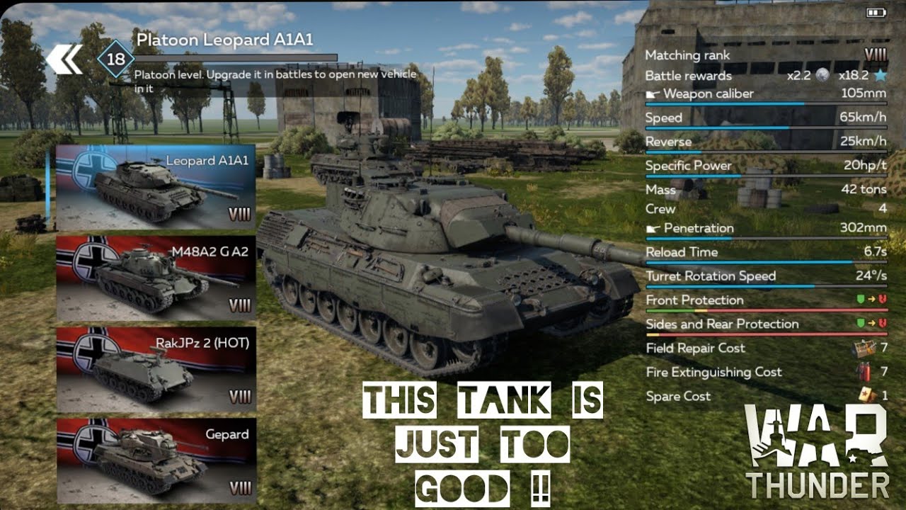 War Thunder Mobile Leopard A1a1 one of the best tanks in the game - YouTube