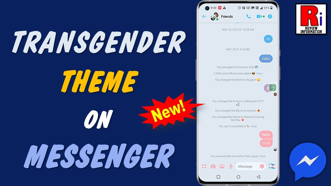 How to Activate Transgender Theme on Messenger (New) - YouTube