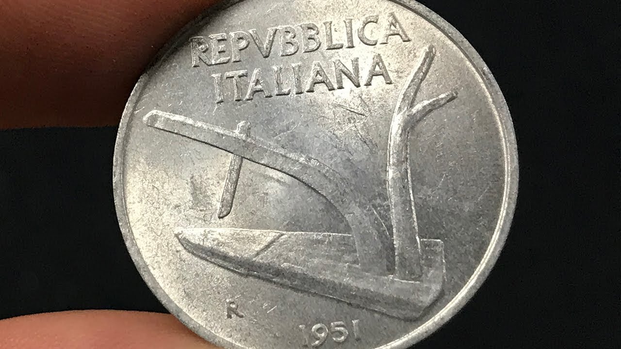1951 Italy 10 Lire Coin • Values, Information, Mintage, History, and ...