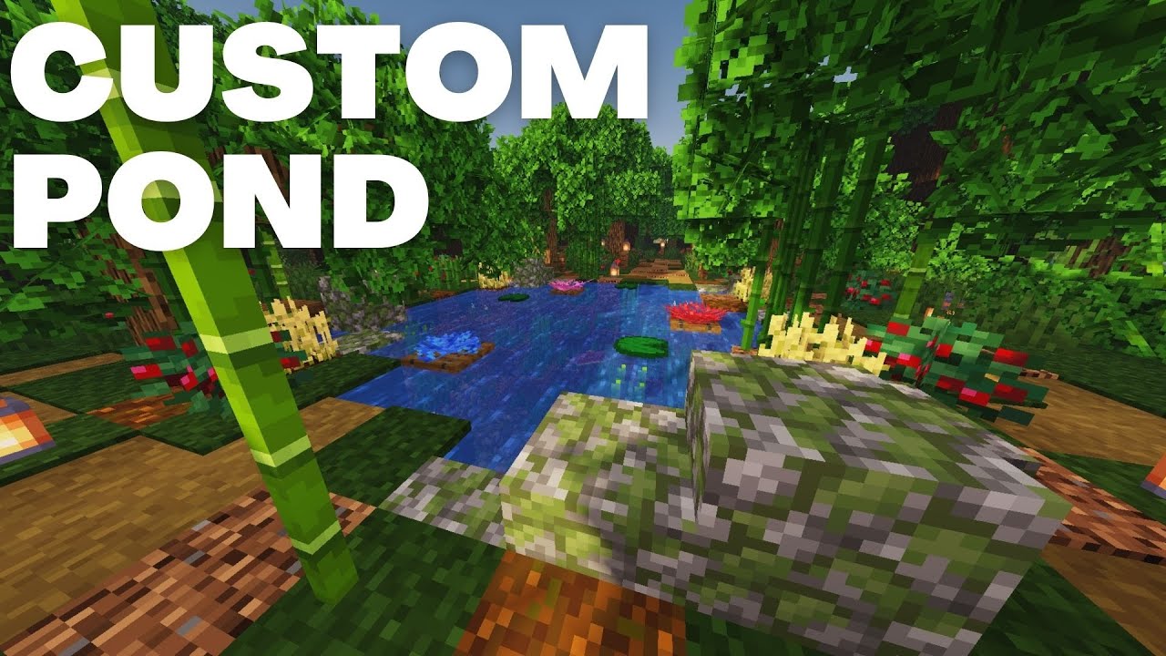 Minecraft: How To Make A Custom Pond - Tutorial - YouTube