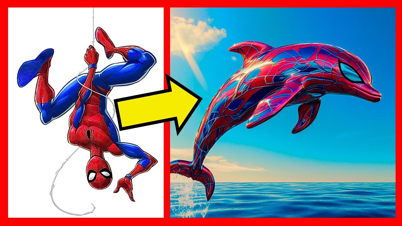 Marvel & DC Heroes Become DOLPHİN🐬🔥| Epic Transformations 2024 💥 - YouTube