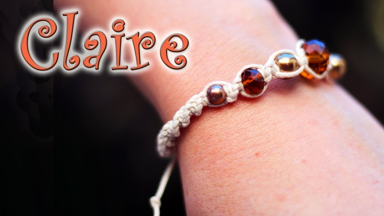 Aula de bijuteria - Pulseira de macramé espiral - YouTube