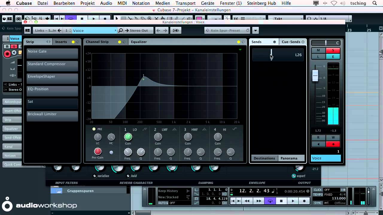 Kanaleinstellungen | Praxis Tutorials für Cubase 7 - YouTube