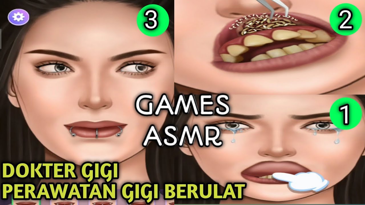 Game ASMR membersihkan gigi ber ulat dokter gigi #playing games - YouTube