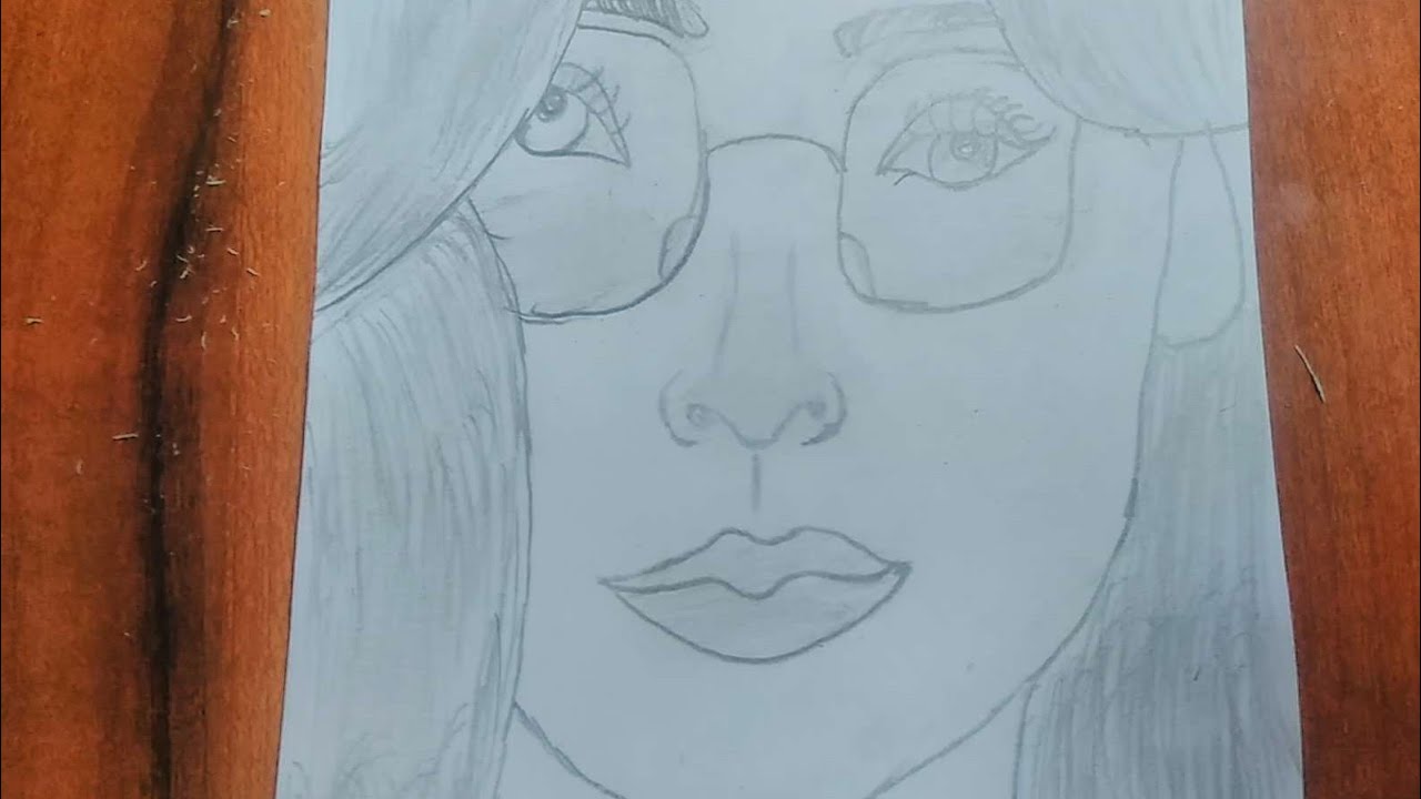 HOW TO DRAW A FRONT FACE GIRL DRAWING - YouTube