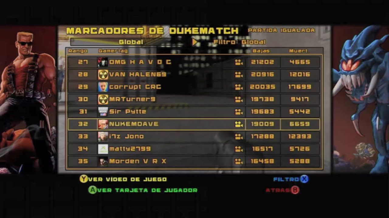 Duke Nukem 3D (XBLA) NukemDave vs Stoner Taylor89 Dukematch ranked ...