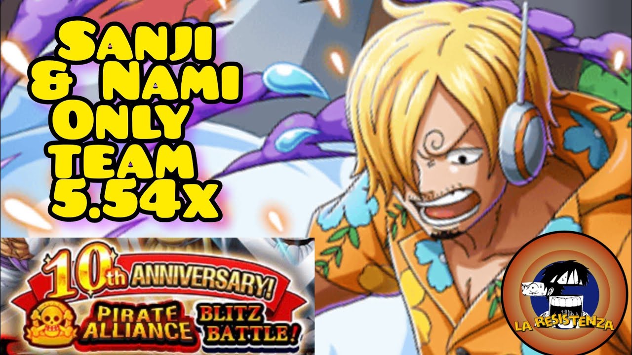 ONLY Sanji and Nami team Vs Roger Blitz Battle! 5.54x [OPTC] - YouTube