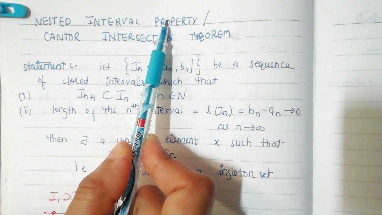 NESTED INTERVAL PROPERTY / CANTOR INTERSECTION THEOREM | UTTARAKHND LT MATHS | NVS KVS TGT PGT ...