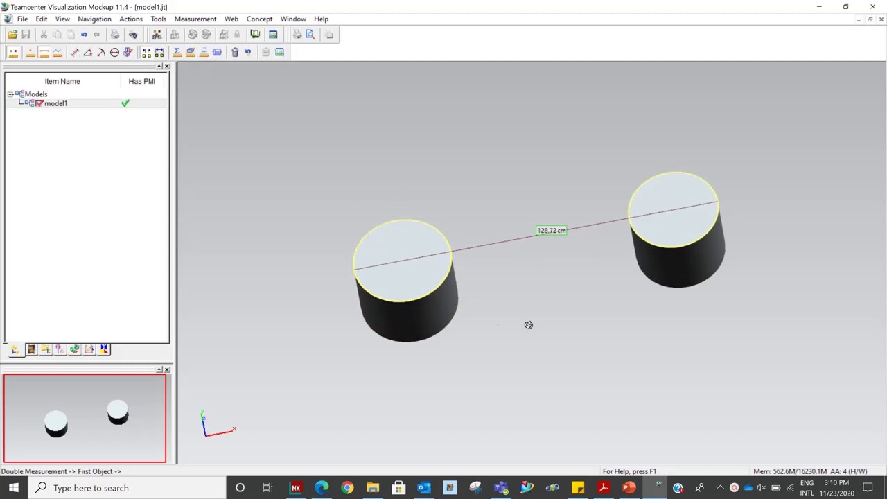 Teamcenter Visualization Mockup - How to Take Measurement of 2 objects ...