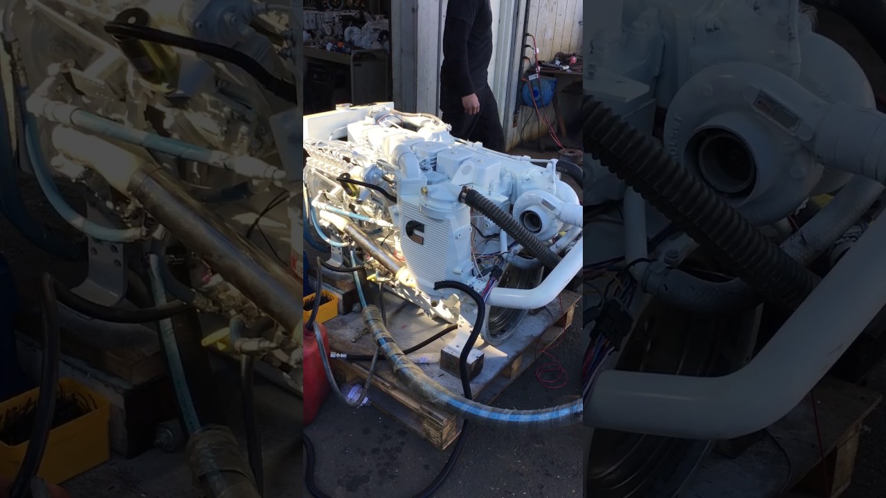 Cummins 6bta Marine Engine 370hp @ 3000rpm - YouTube