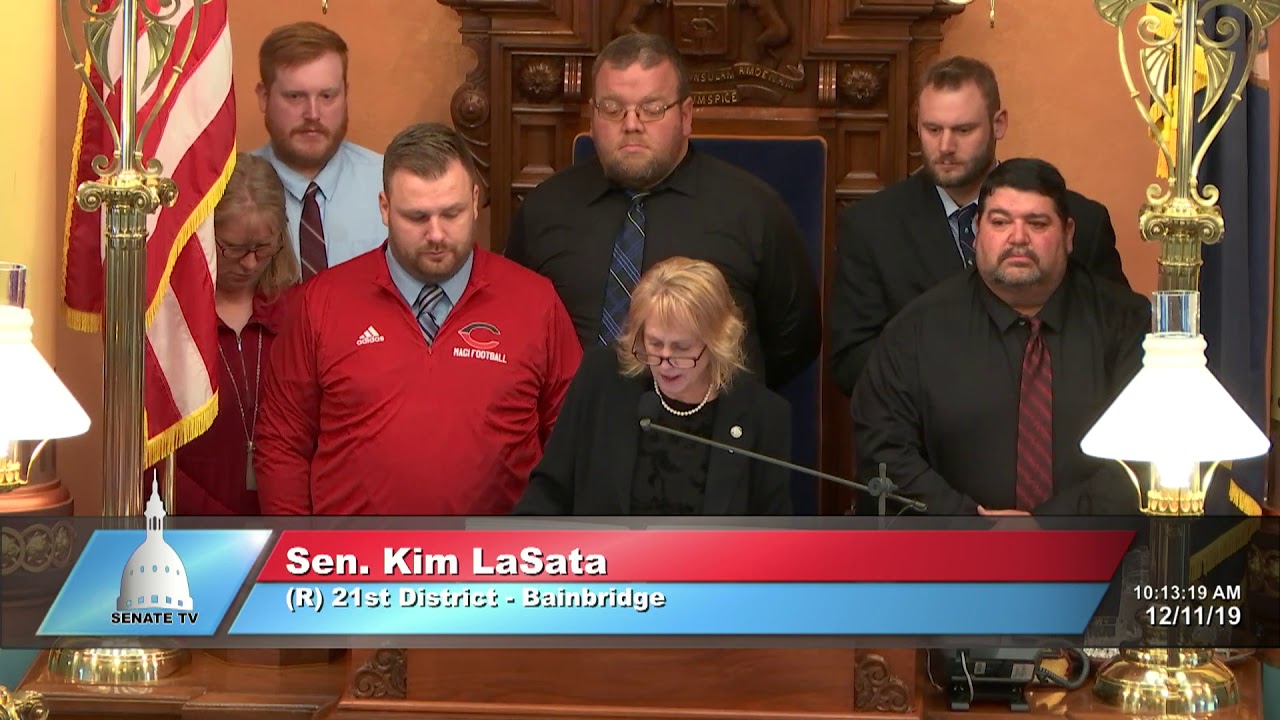 Sen. LaSata welcomes the state championship Colon High School football ...