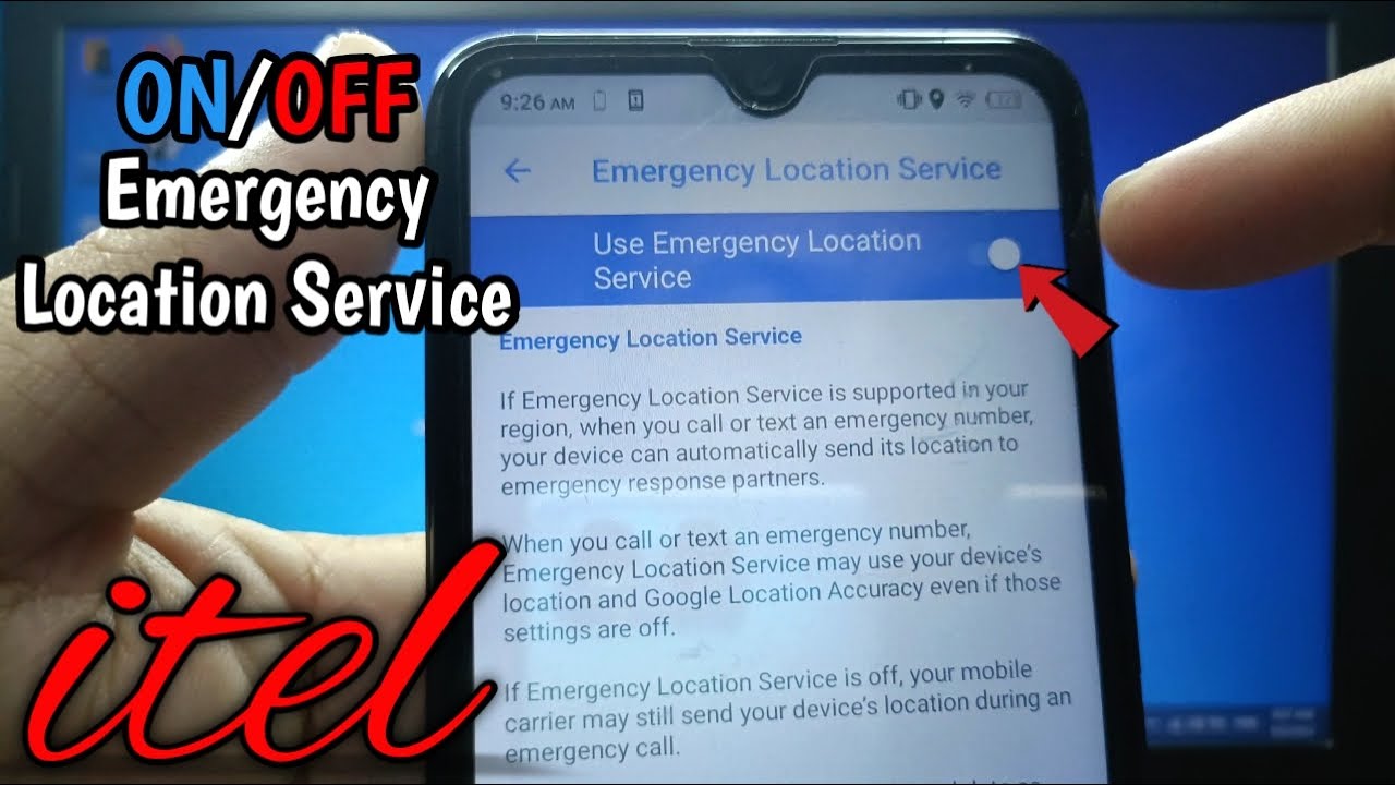 How to turn ON or OFF emergency location service on itel S15 - YouTube