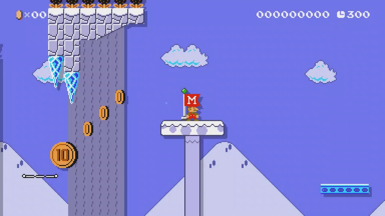 Super Mario Maker 2 Snowflake Athletic by bran98 - YouTube