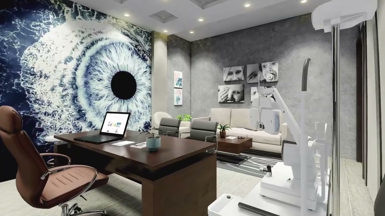Eye Clinic Interior Design Lumion Realistic animation - YouTube