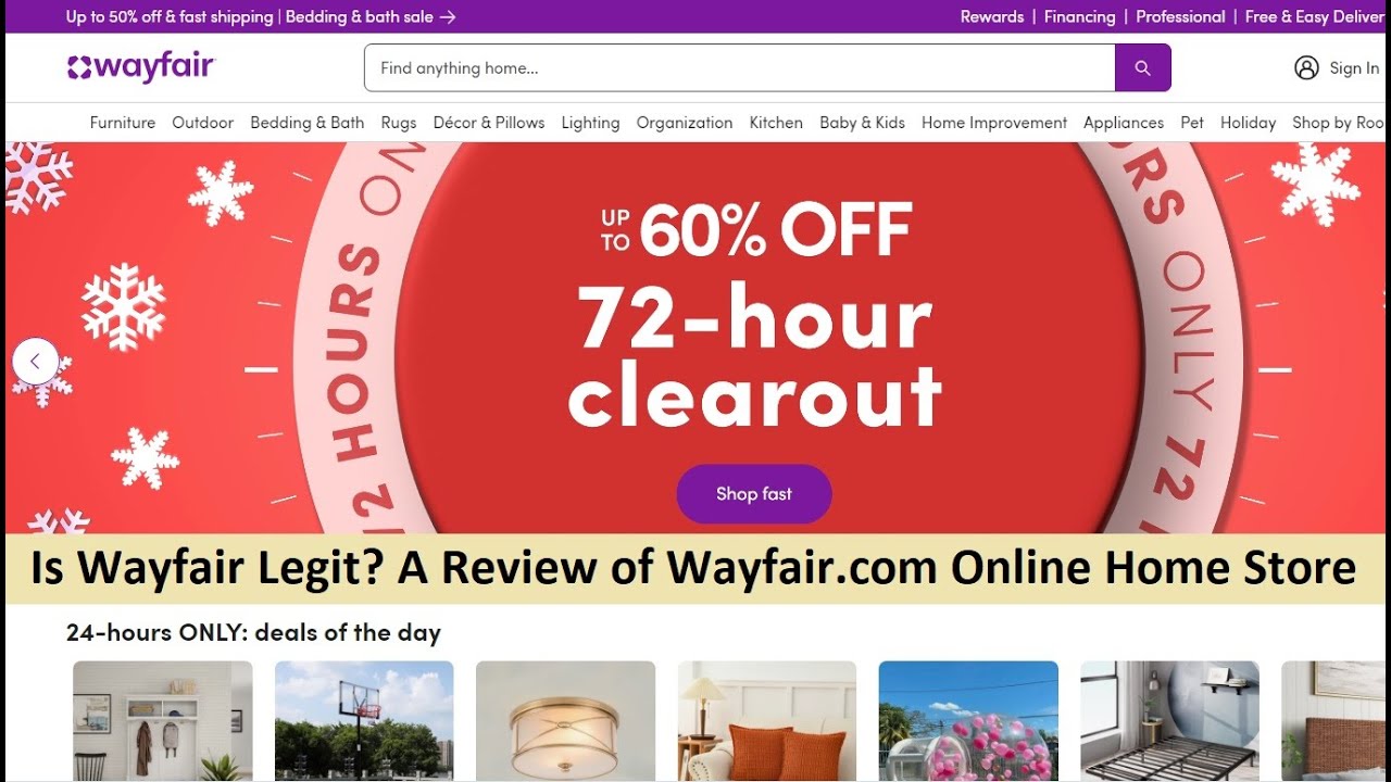 Is Wayfair Legit? A Review of Wayfair com Online Home Store - YouTube