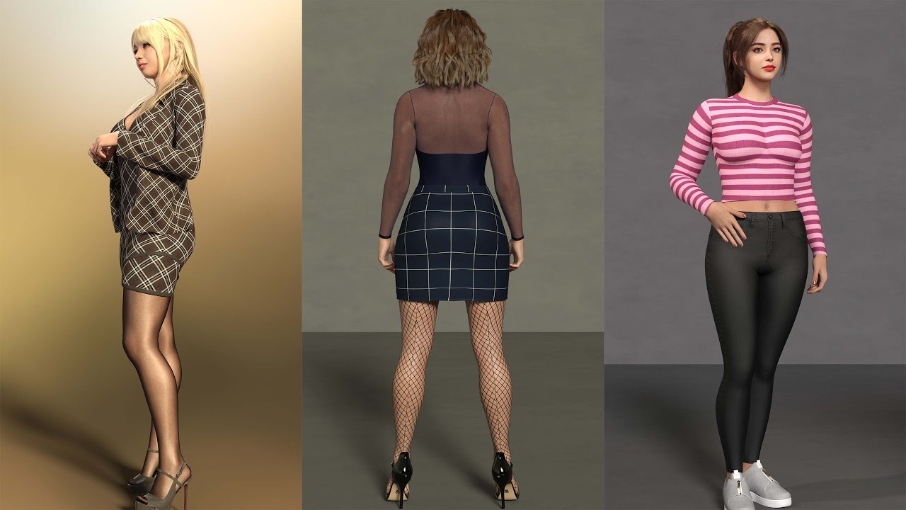 [4K] Virtual Beauties Lookbook - Showcase of Stunning Female Models ...